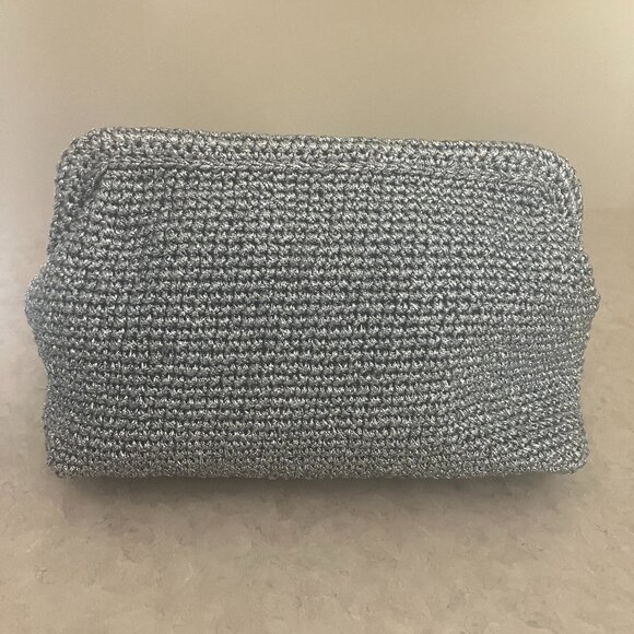 J. Crew | Bags | J Crew Raffia Silver Metallic Straw Clutch Bag | Poshmark